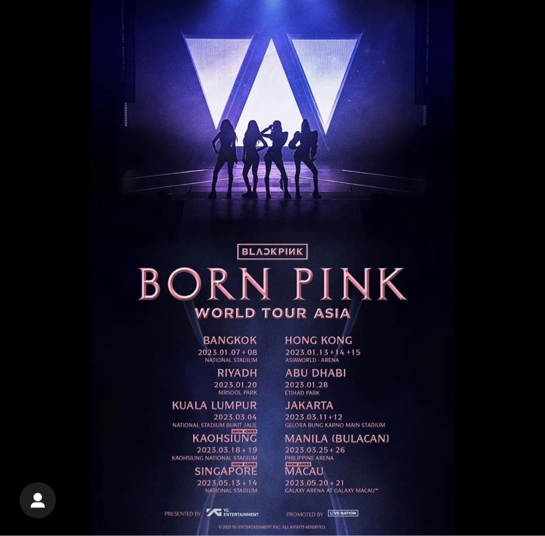 OPEN HTB Blackpink BP concert ticket added show National stadium ...