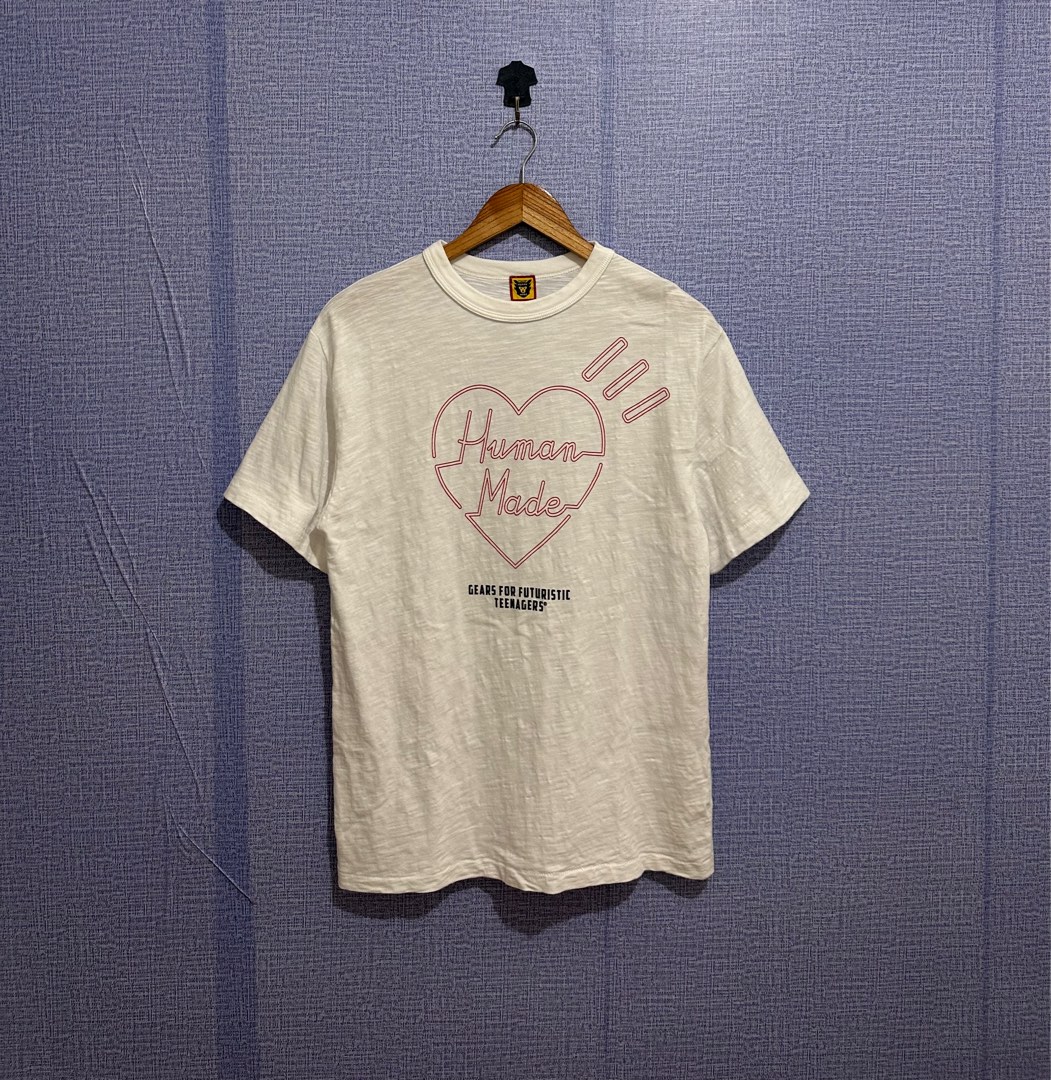 Human made red line heart tee small oversized fits small-med(19.5x28 ...