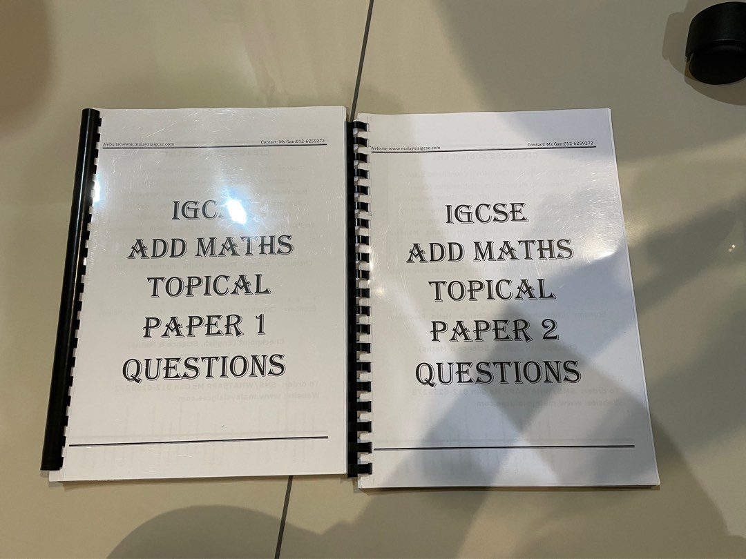 IGCSE ADD MATHS topical paper, Hobbies & Toys, Books & Magazines ...