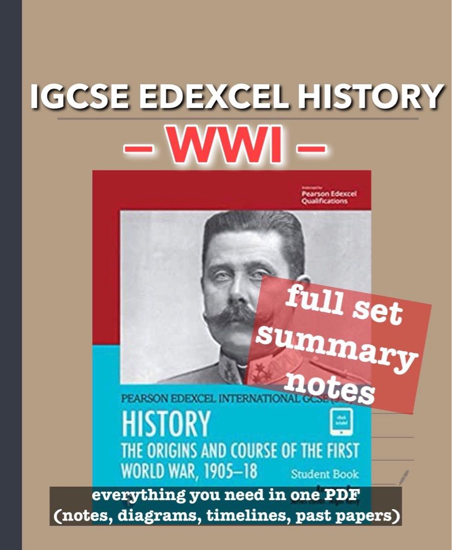 IGCSE EDEXCEL HISTORY *WWI* FULL NOTES FROM ALL CHAPTERS. Clear and ...