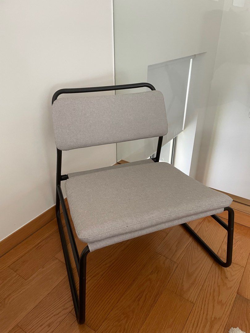 IKEA Linneback light grey accent chair, Furniture & Home Living ...