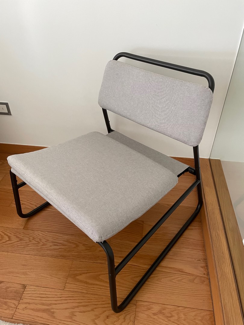 IKEA Linneback light grey accent chair, Furniture & Home Living ...