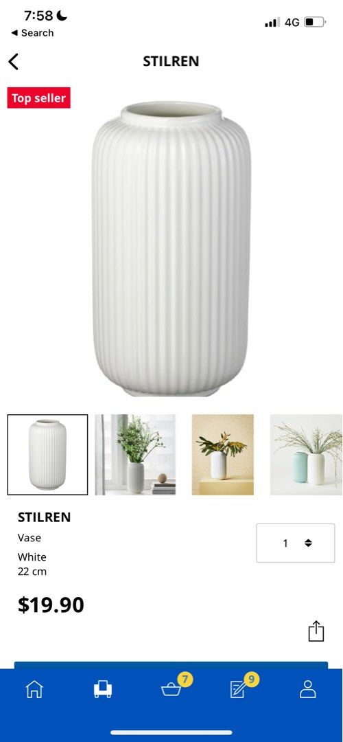 IKEA Stillren Vase, Furniture & Home Living, Home Decor, Vases ...