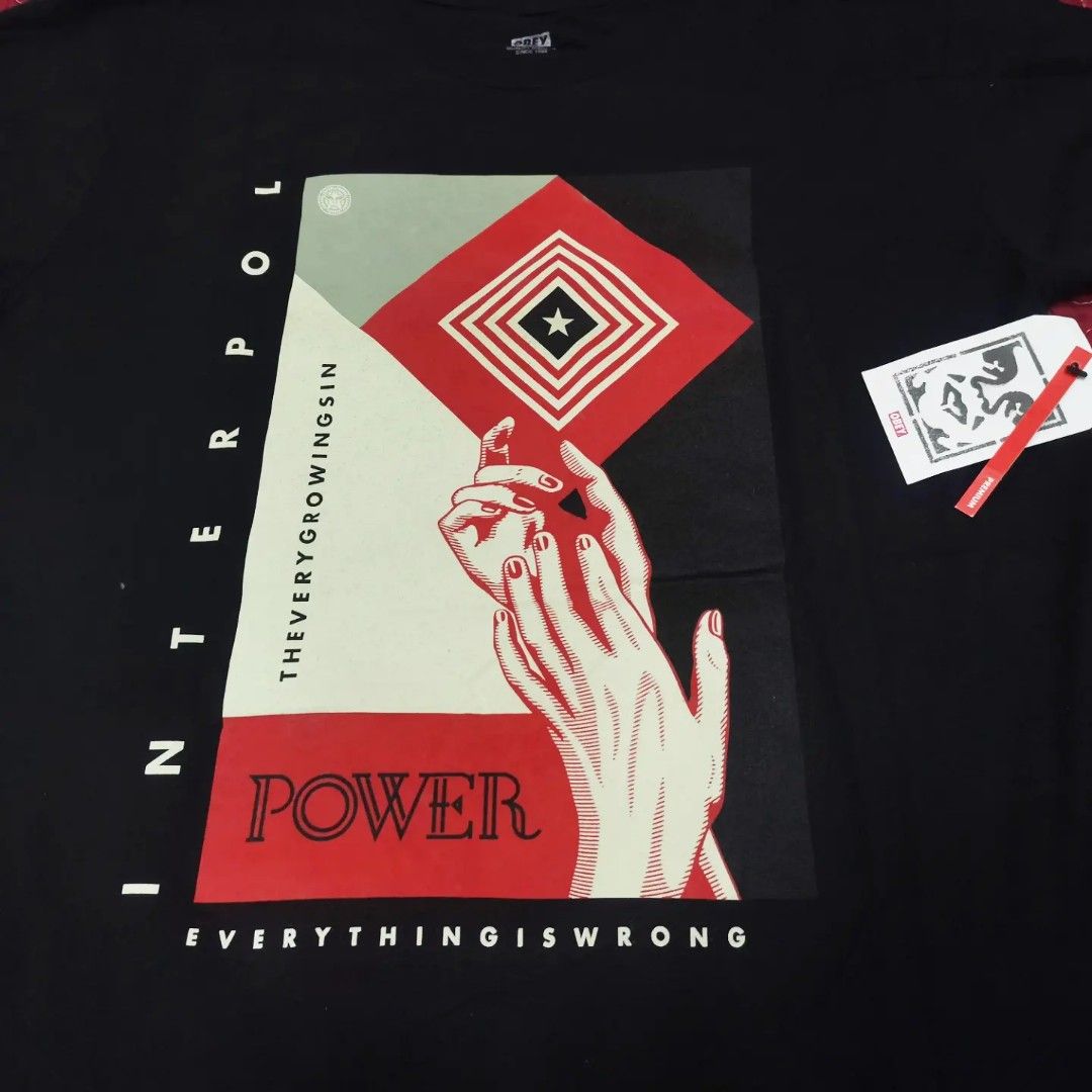 Interpol (Band) x OBEY, Men's Fashion, Tops & Sets, Tshirts & Polo ...