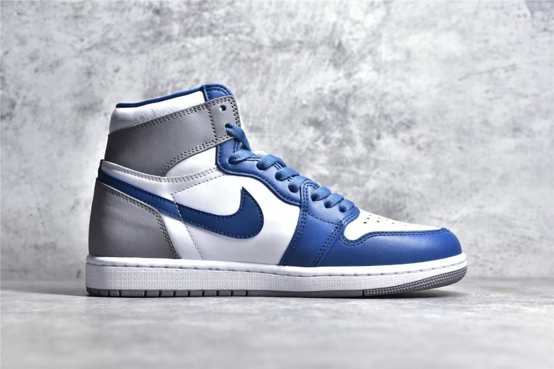 Air Jordan 1 Retro High OG True Blue Shoes, Men's Fashion, Footwear ...