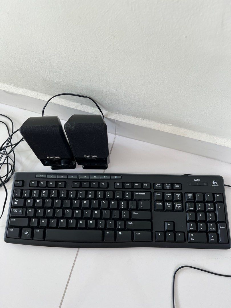 K200 Logitech keyboard + Edifier multimedia speaker+ mouse , Computers ...