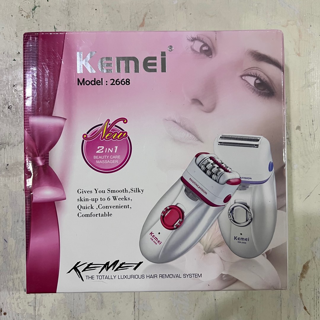 Kemei Female Rechargeable Hair Removal Machine Electric Lady Shaver ...