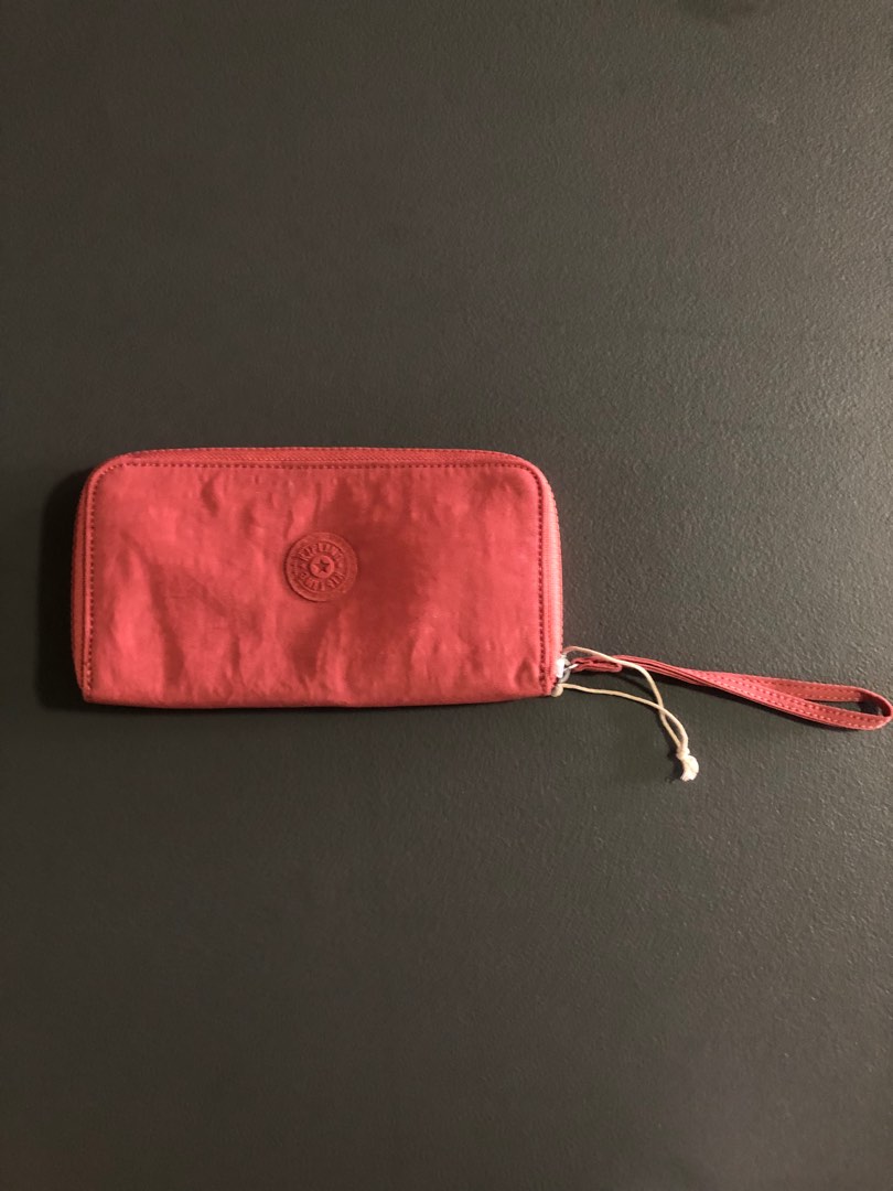 Kipling Salmon Pink Wallet, Luxury, Bags & Wallets on Carousell