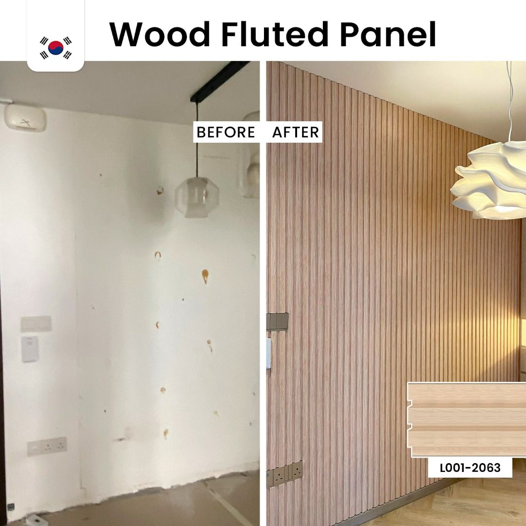KOREA Wood Fluted Panel / Wood Panel / Wall Decoration / Wall Fluted ...