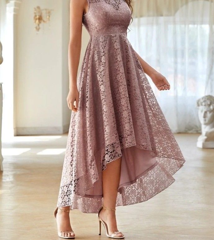 Lace dress high low, Women's Fashion, Dresses & Sets, Dresses on Carousell