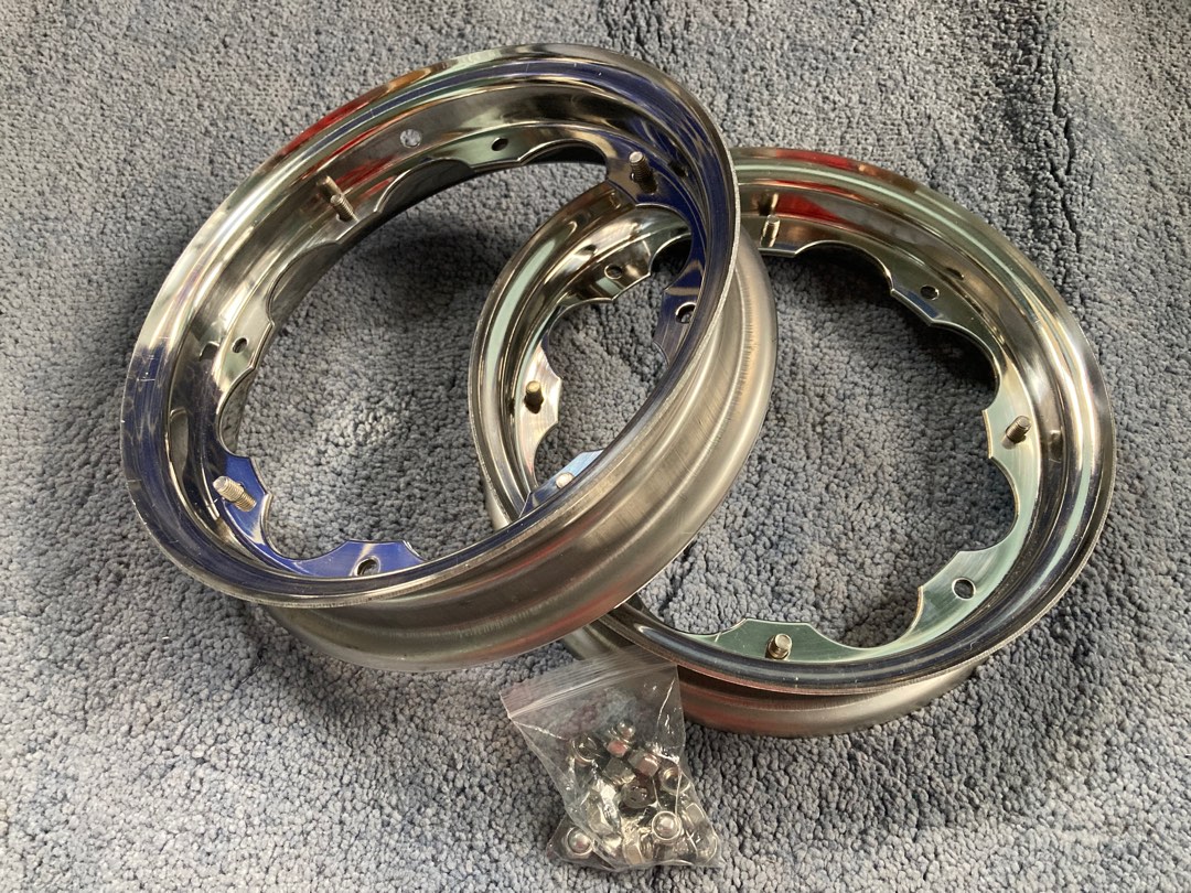Lambretta wheel rim stainless steel polished, Motorbikes, Motorbike ...
