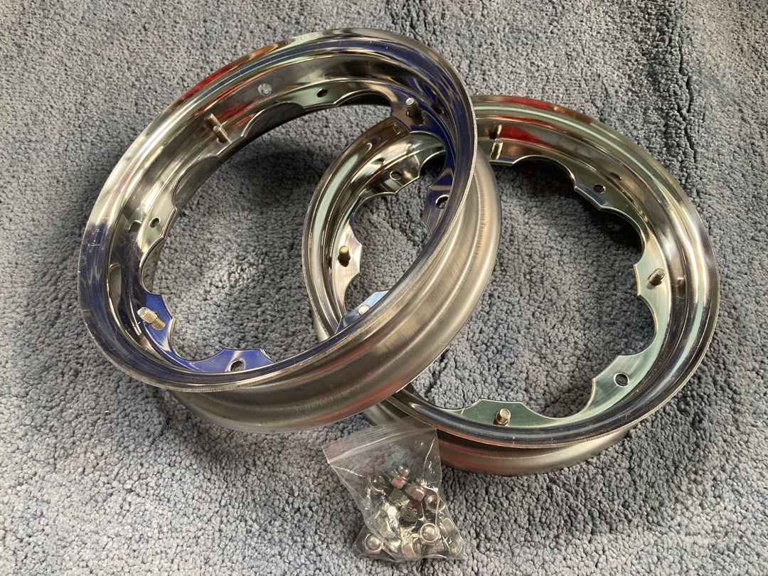 Lambretta wheel rim stainless steel polished, Motorbikes, Motorbike ...