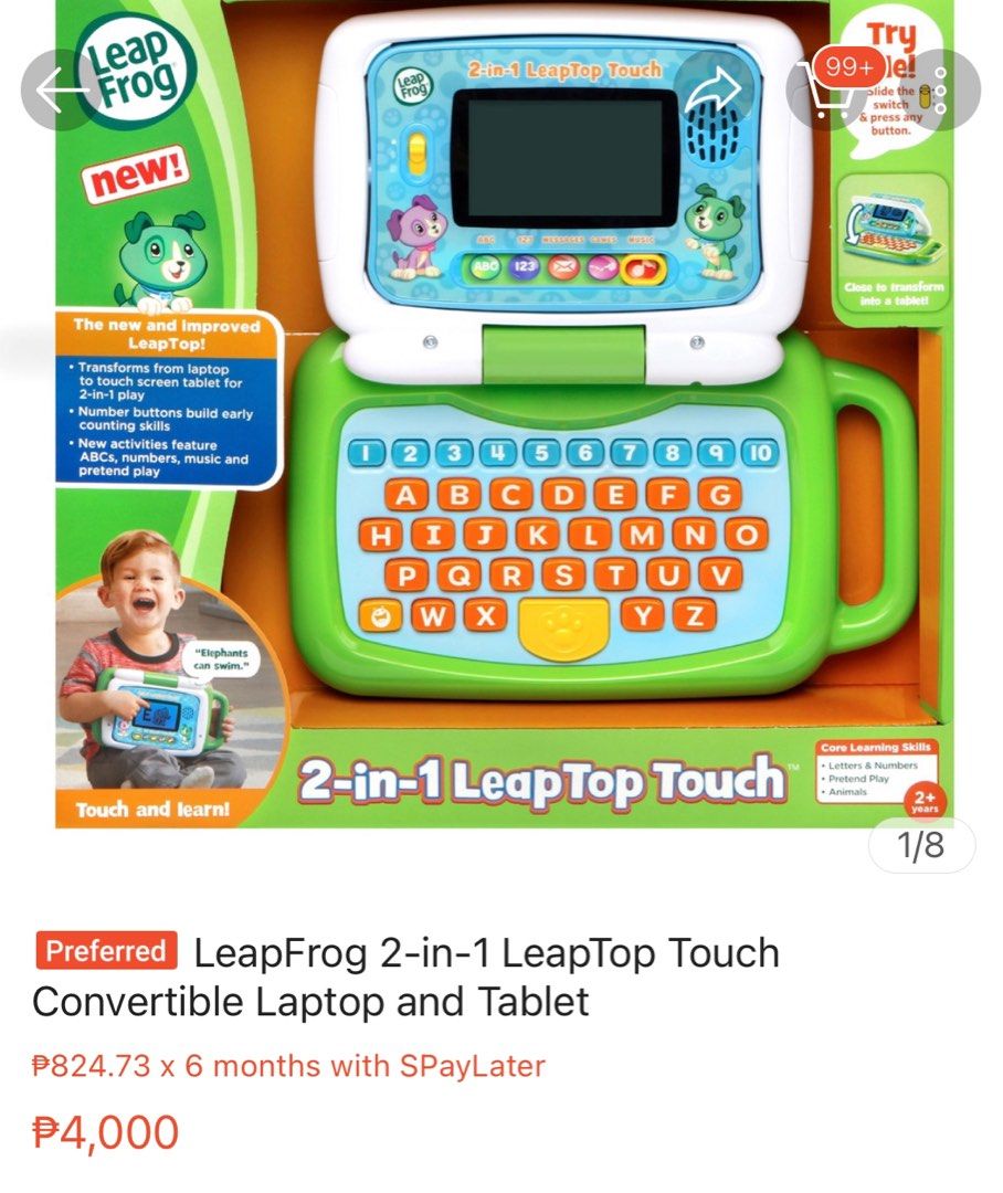 Leap Frog Laptop, Hobbies & Toys, Toys & Games on Carousell