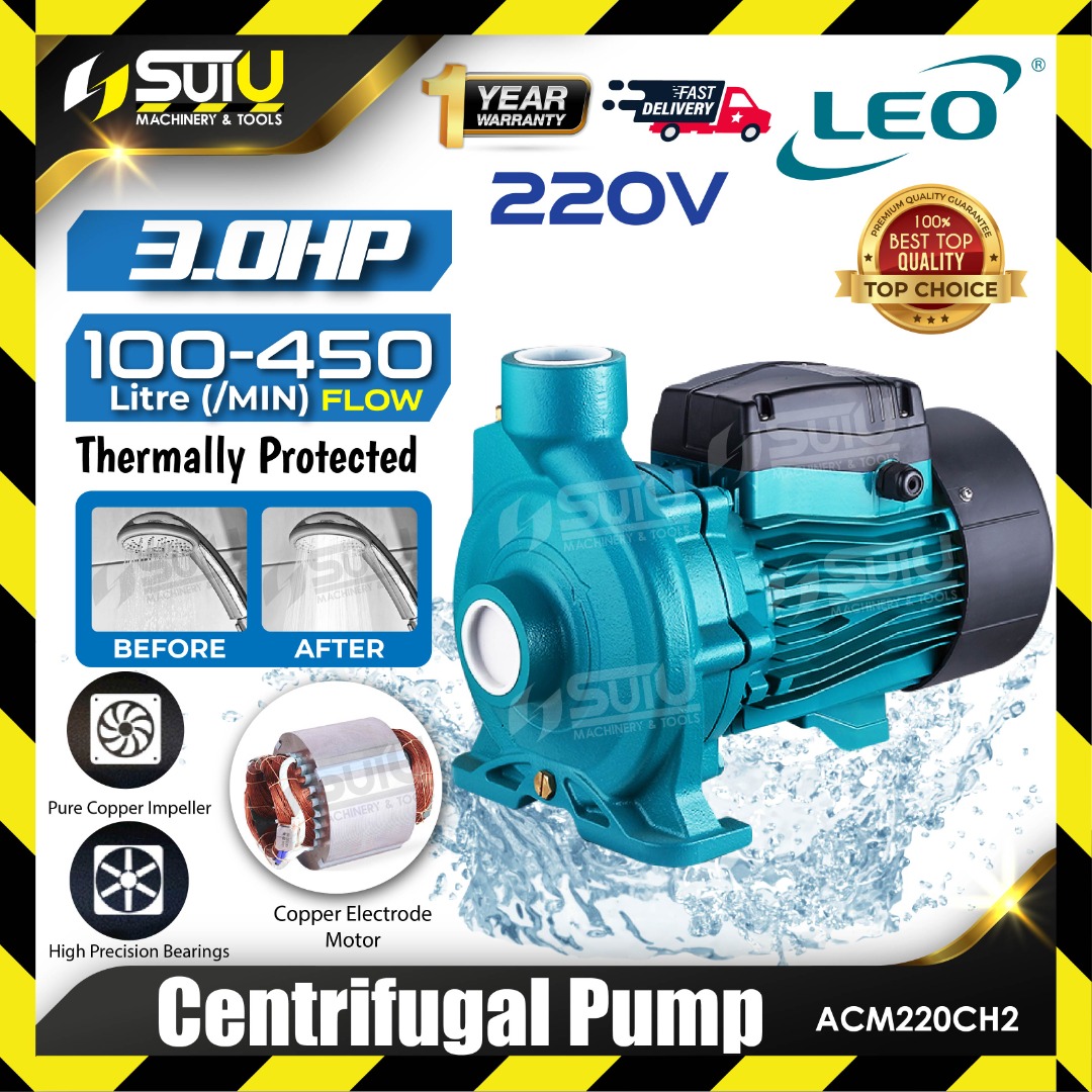 LEO ACM220CH2 3HP Centrifugal Pump / Pam Empar 2.2kW, Furniture & Home Living, Home Improvement ...
