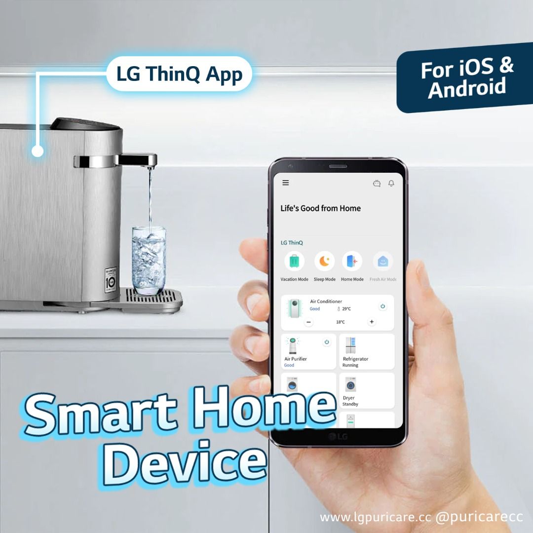 LG PuriCare WD516AN Tankless Water Purifier Malaysia | Navy Blue, White ...