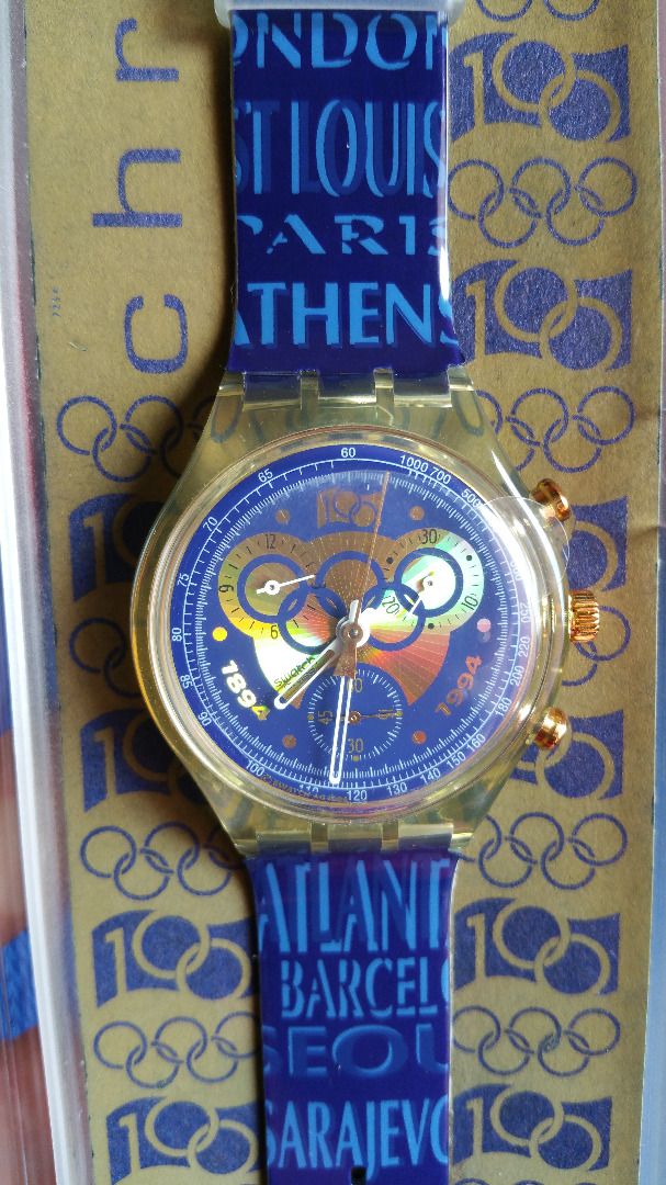 Limited Edition Swatch 100 years of Olympic Movement, Men's Fashion ...