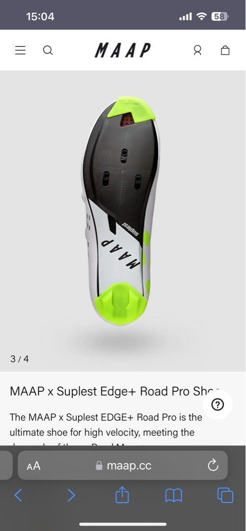 Maap Suplest Cycling Shoes (Limited Edition) White, Sports Equipment ...