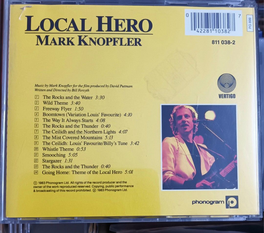 Mark Knopfler - Local hero CD, 興趣及遊戲, 音樂、樂器 & 配件, 音樂與媒體 - CD 及 DVD ...