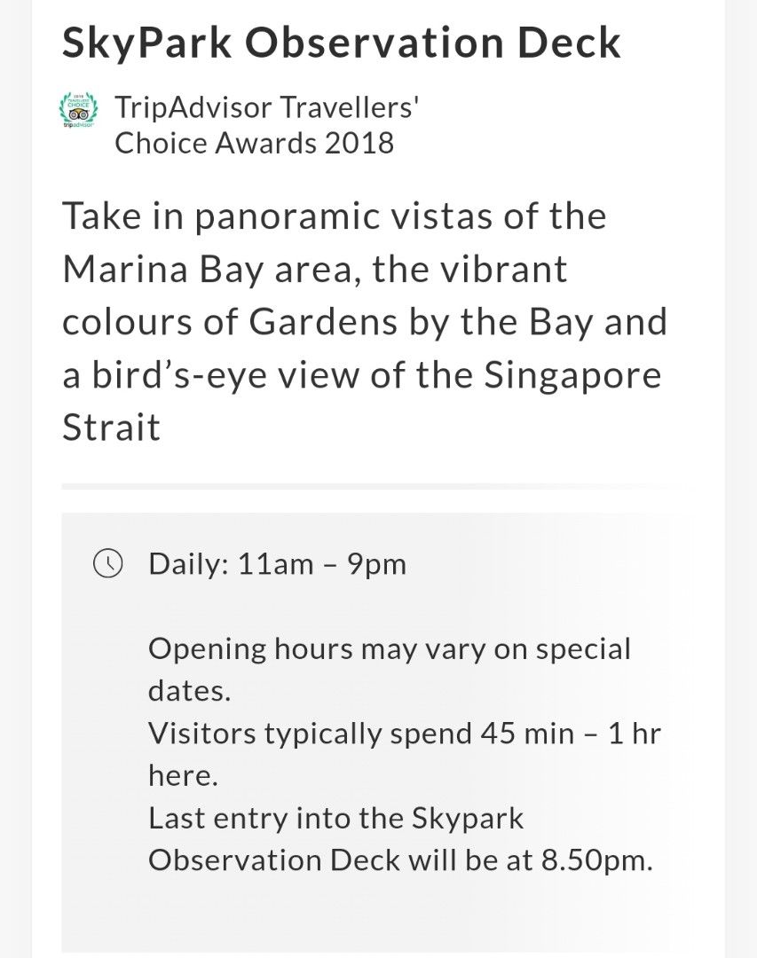 MBS MARINA BAY SANDS SKYPARK OBSERVATION DECK SAMPAN RIDES DIGITAL LIGHT CANVAS, Tickets ...