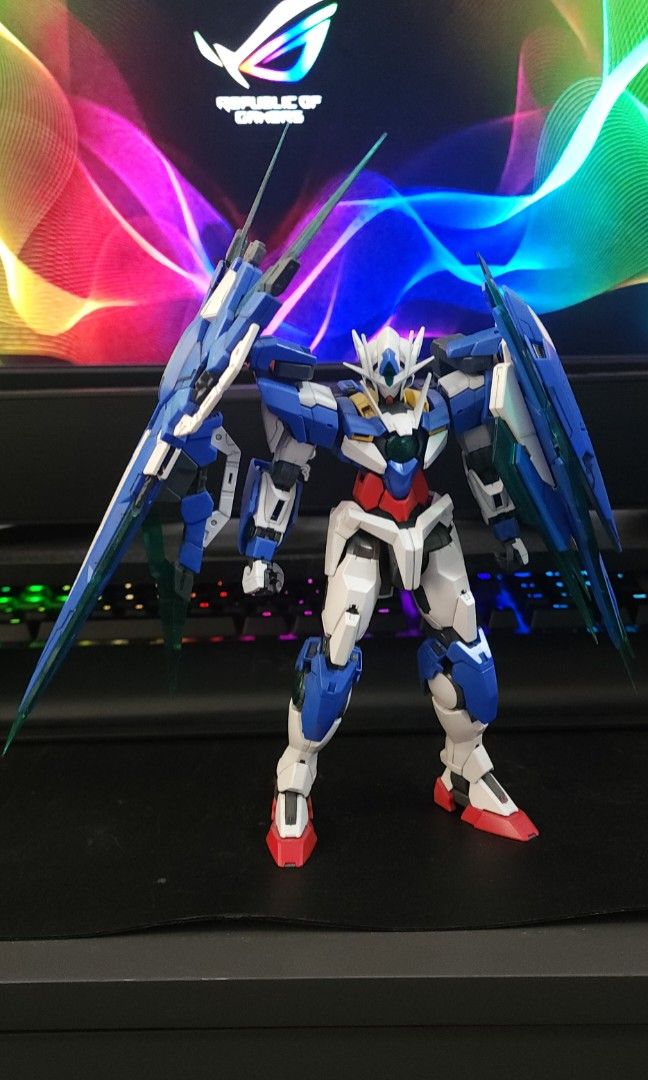 MG Gundam Exia, 00 Raiser & 00 Qan(T) Full Saber, Hobbies & Toys, Toys ...