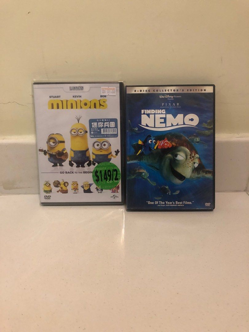 Minions/Nemo dvd, 興趣及遊戲, 音樂、樂器 & 配件, 音樂與媒體 - CD 及 DVD - Carousell
