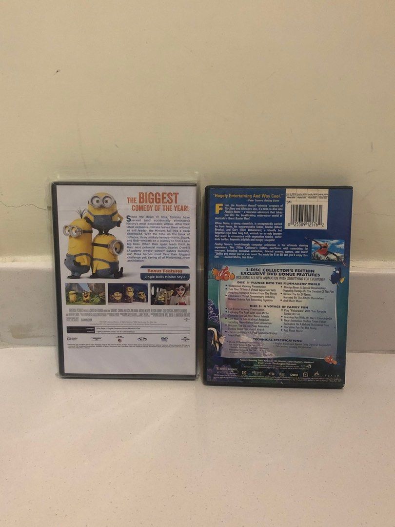 Minions/Nemo dvd, 興趣及遊戲, 音樂、樂器 & 配件, 音樂與媒體 - CD 及 DVD - Carousell