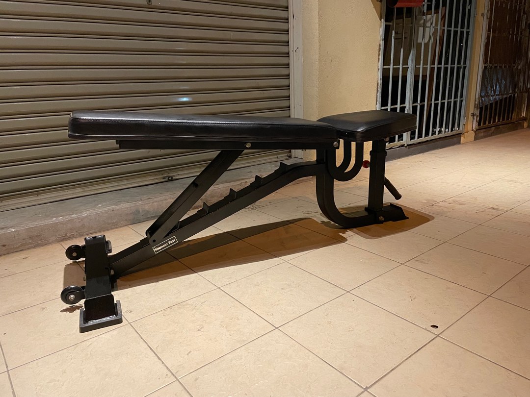 Movement first adjustable FID weight gym bench flat incline decline ...