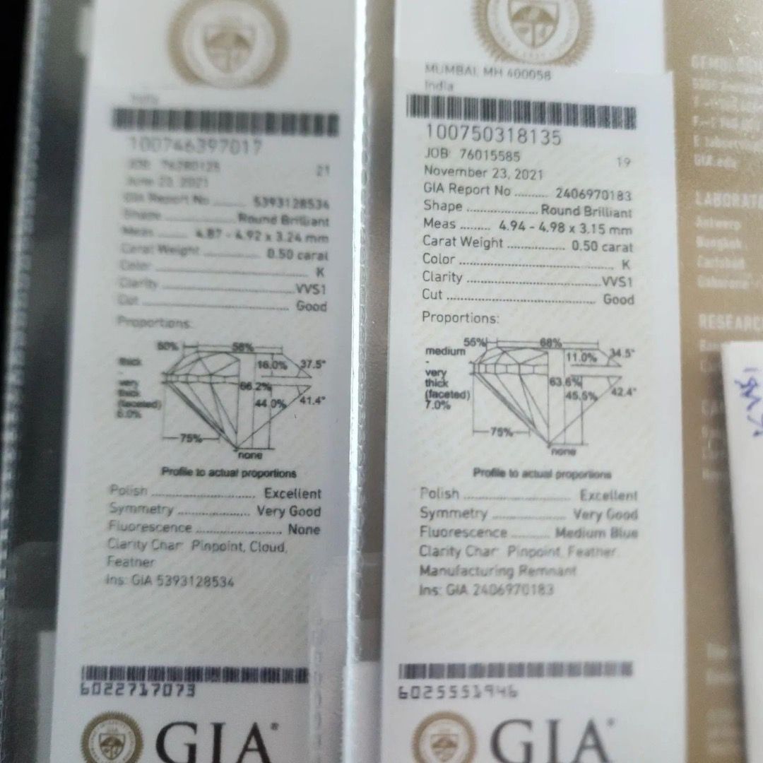 NATURAL DIAMOND WITH GRA CERTIFICATE, Luxury, Accessories on Carousell