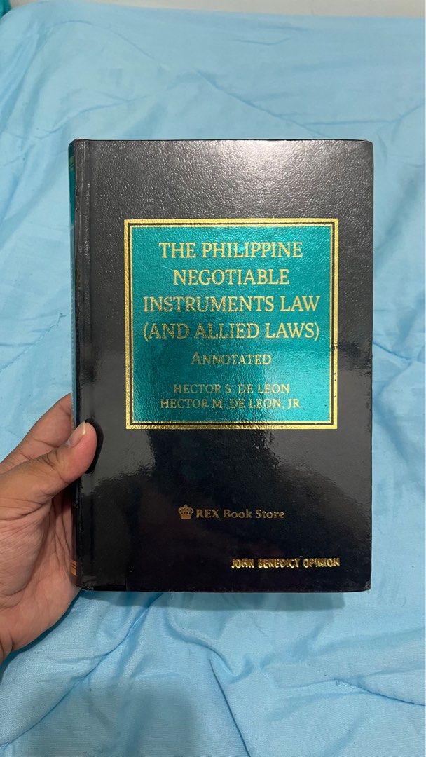 Negotiable Instruments Law (De Leon), Hobbies & Toys, Books & Magazines ...
