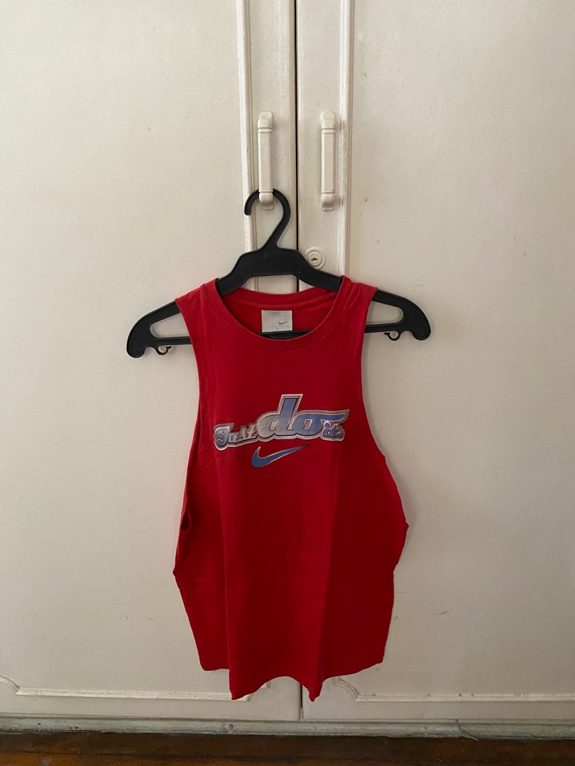 Nike Red Muscle Tee, Men's Fashion, Tops & Sets, Tshirts & Polo Shirts ...