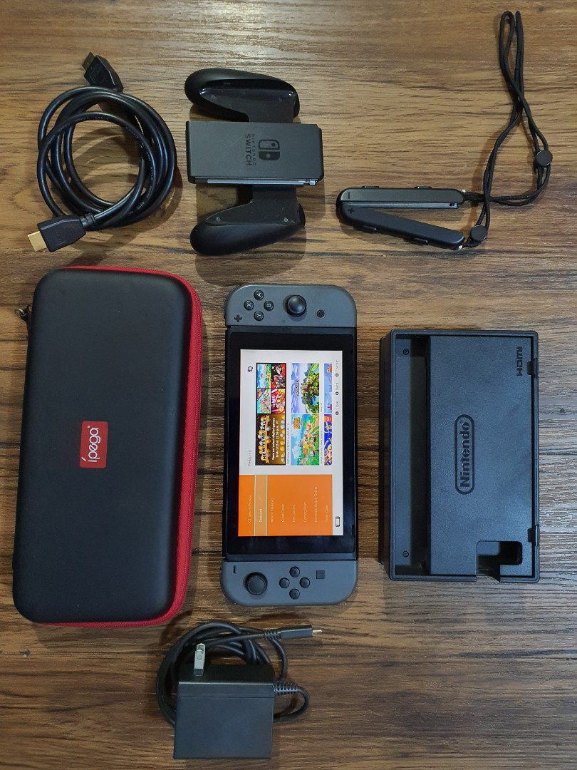 Nintendo switch V2 complete set 64GB lots of games, Video Gaming, Video ...