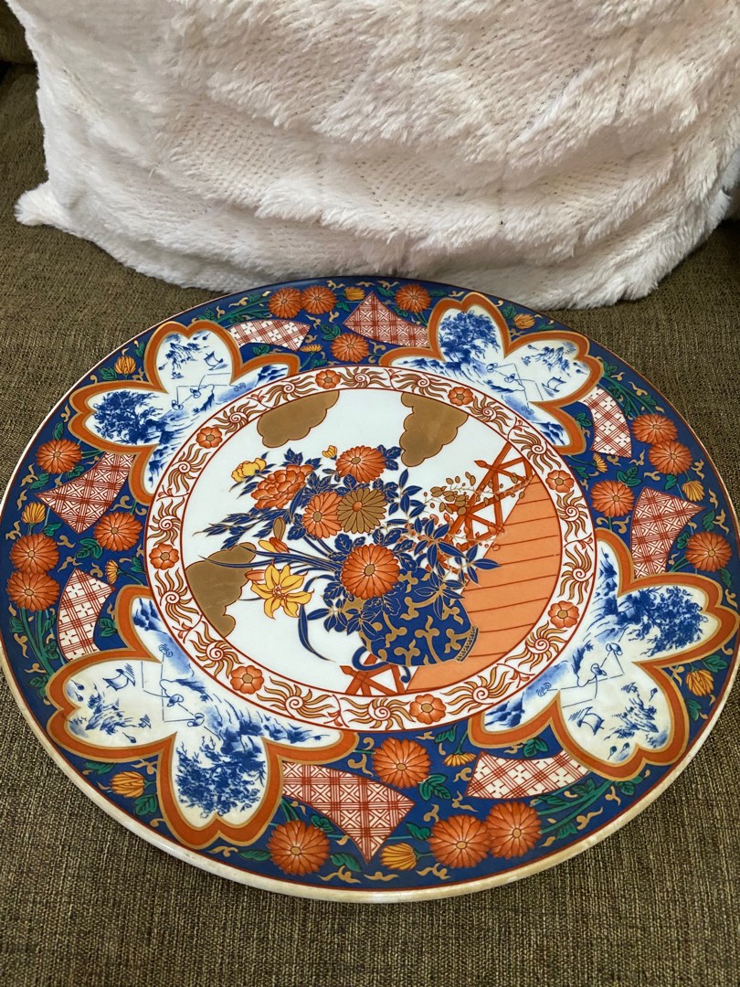oriental display plate (big from japan), Furniture & Home Living ...