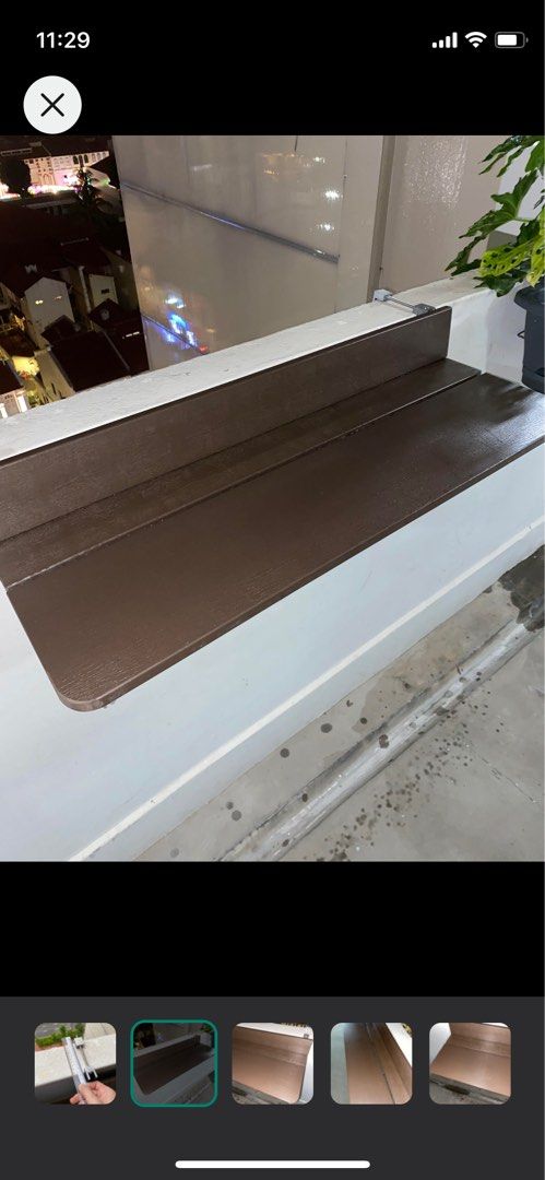 Outdoor foldable ledge table, Furniture & Home Living, Outdoor ...