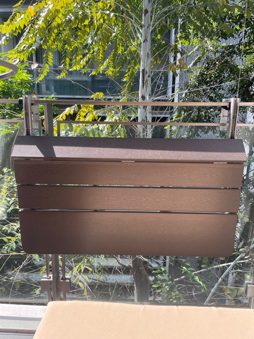 Outdoor foldable ledge table, Furniture & Home Living, Outdoor ...