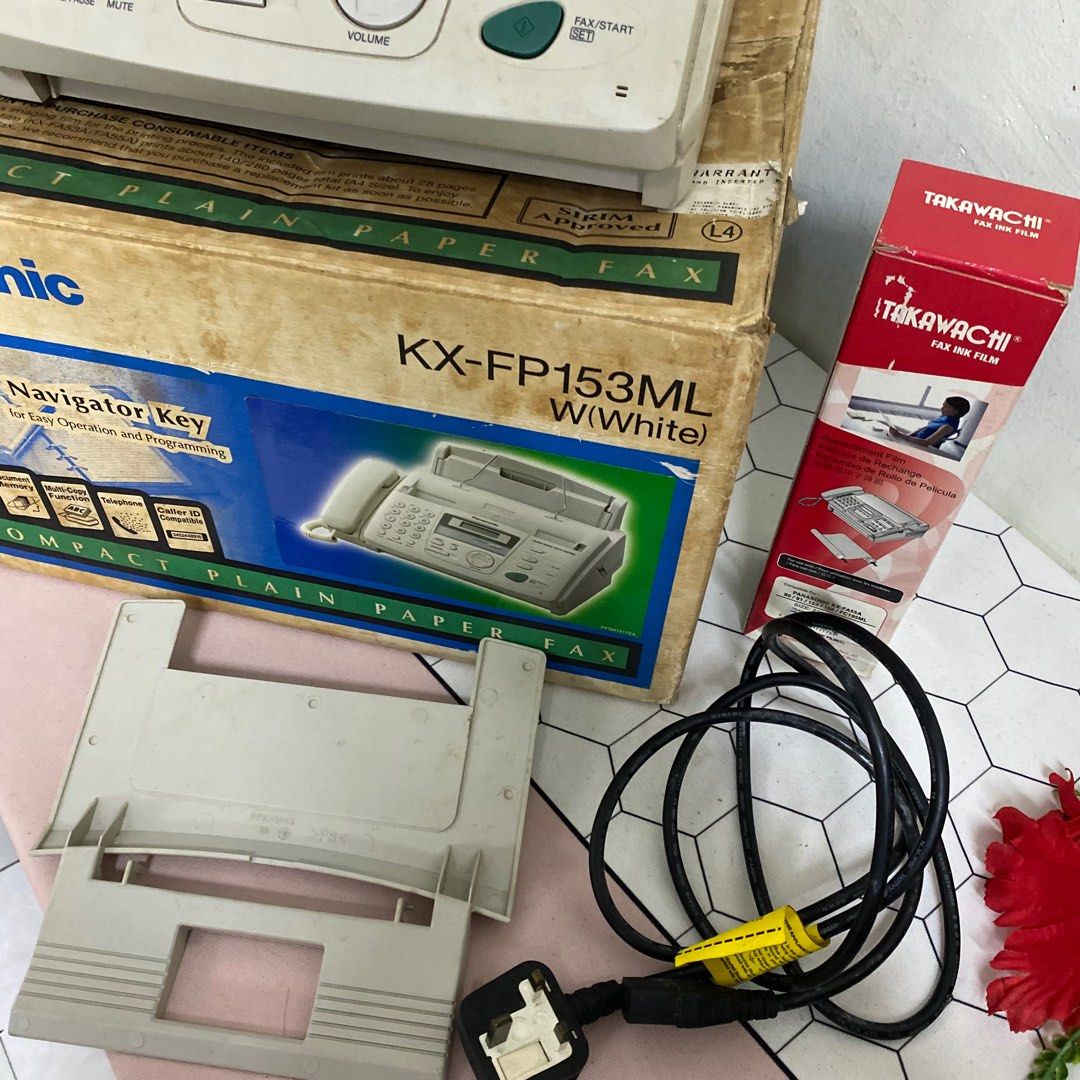 Panasonic KX-FP153Ml compact plain paper fax_Vintage fax machine ...