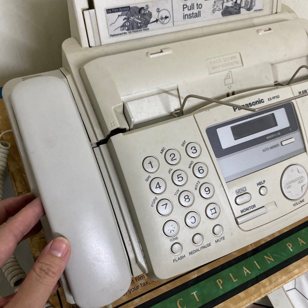 Panasonic KX-FP153Ml compact plain paper fax_Vintage fax machine ...