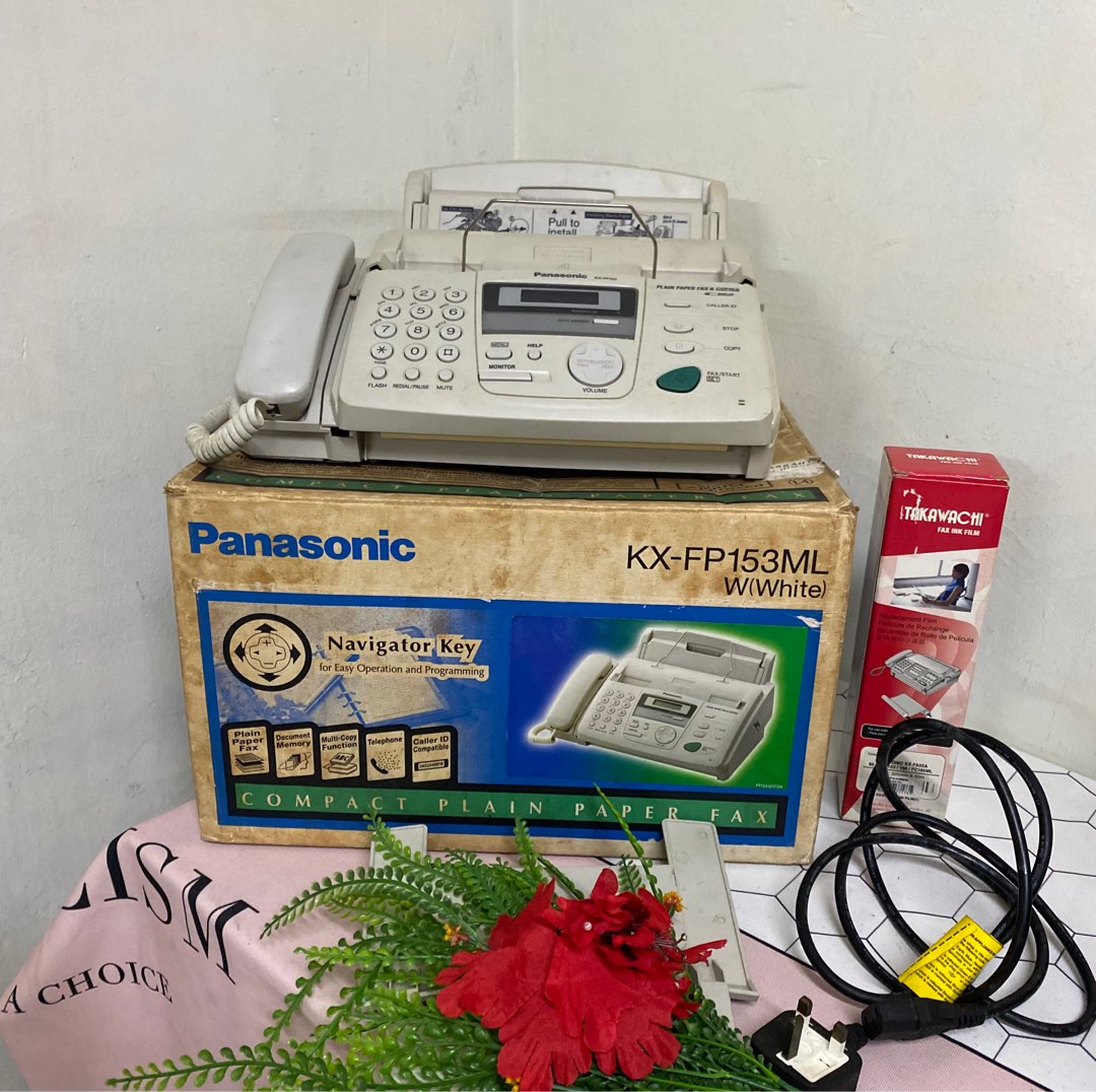 Panasonic KX-FP153Ml compact plain paper fax_Vintage fax machine ...