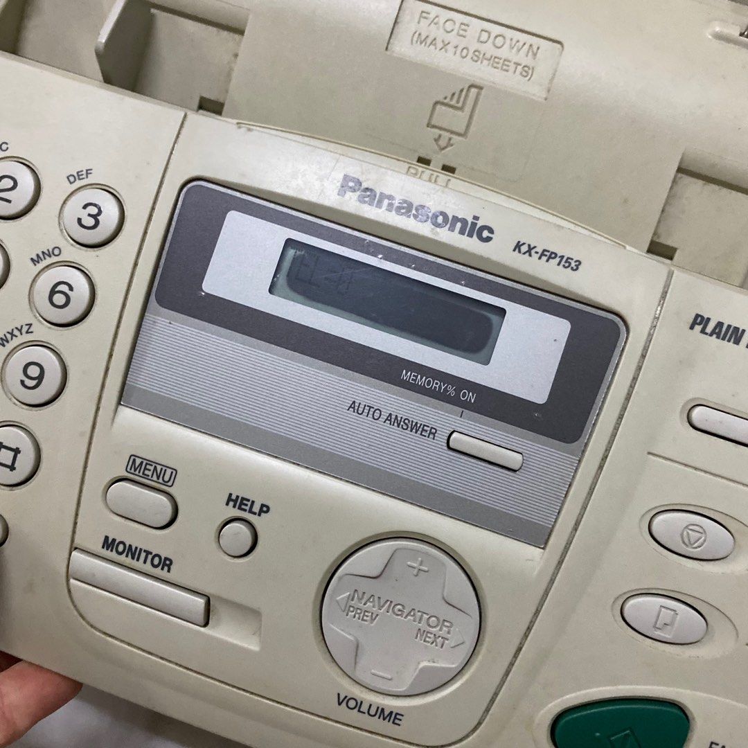 Panasonic KX-FP153Ml compact plain paper fax_Vintage fax machine ...