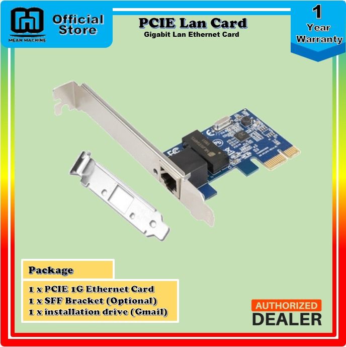 PCIE 1 Port GIGABIT LAN Ethernet Network Controller Card (With SFF Bracket), Computers & Tech ...