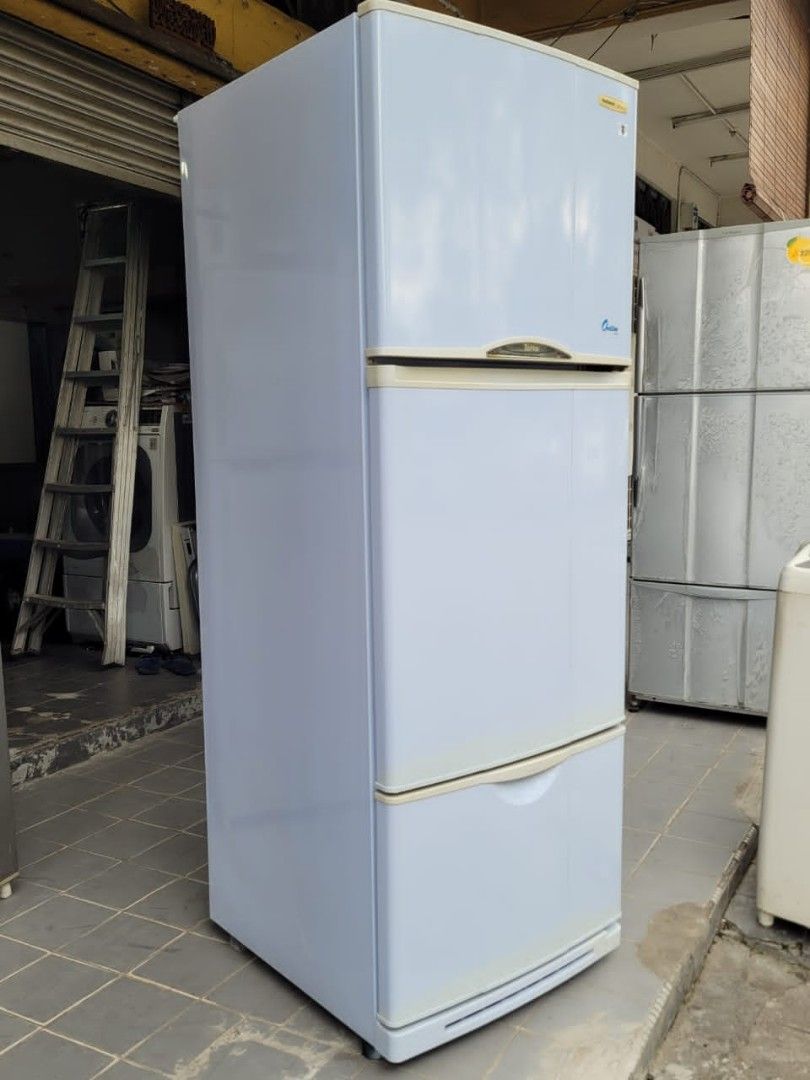 Peti sejuk peti ais fridge National 3 pintu 406 liter, TV & Home Appliances, Kitchen Appliances ...