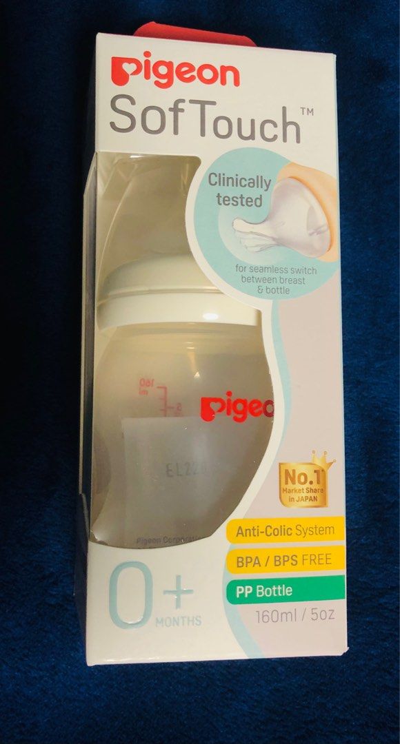 Pigeon Soft Touch Milk Bottle 160ml/5oz, Babies & Kids, Nursing & Feeding, Breastfeeding ...