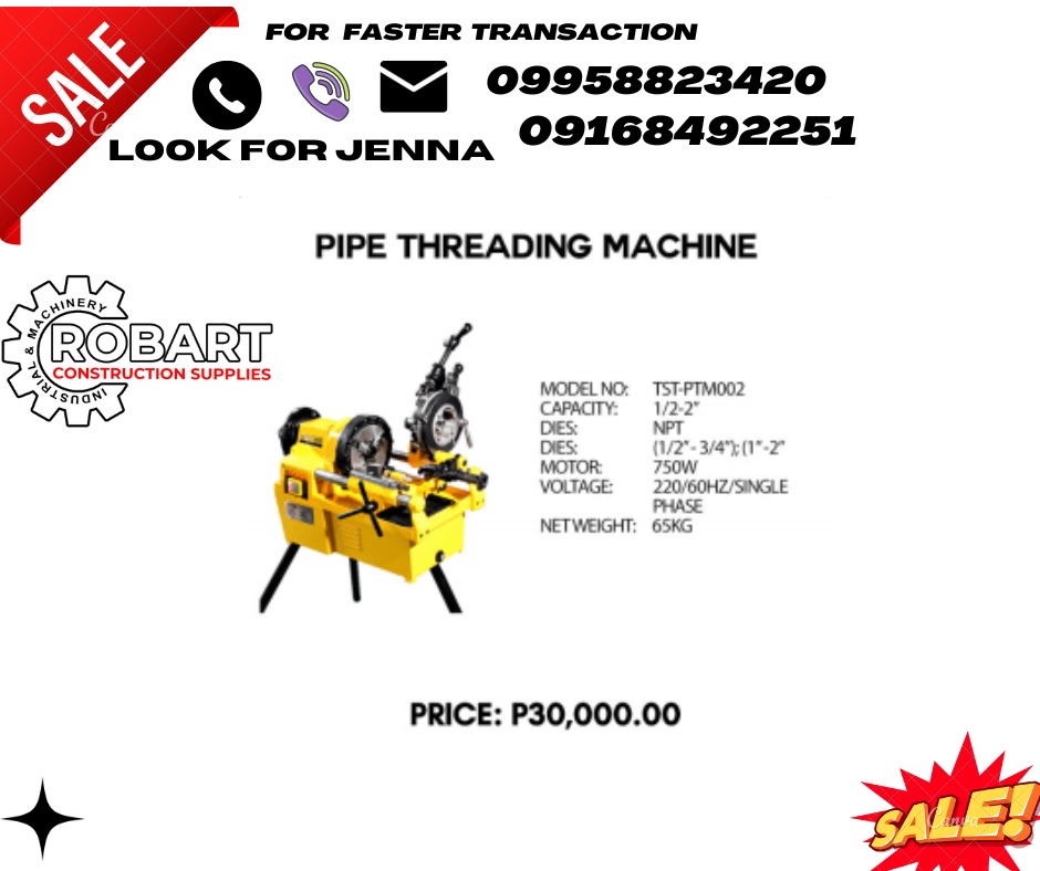 PIPE THREADING MACHINE 1/2''-2'' brand:TITAN, Commercial & Industrial ...