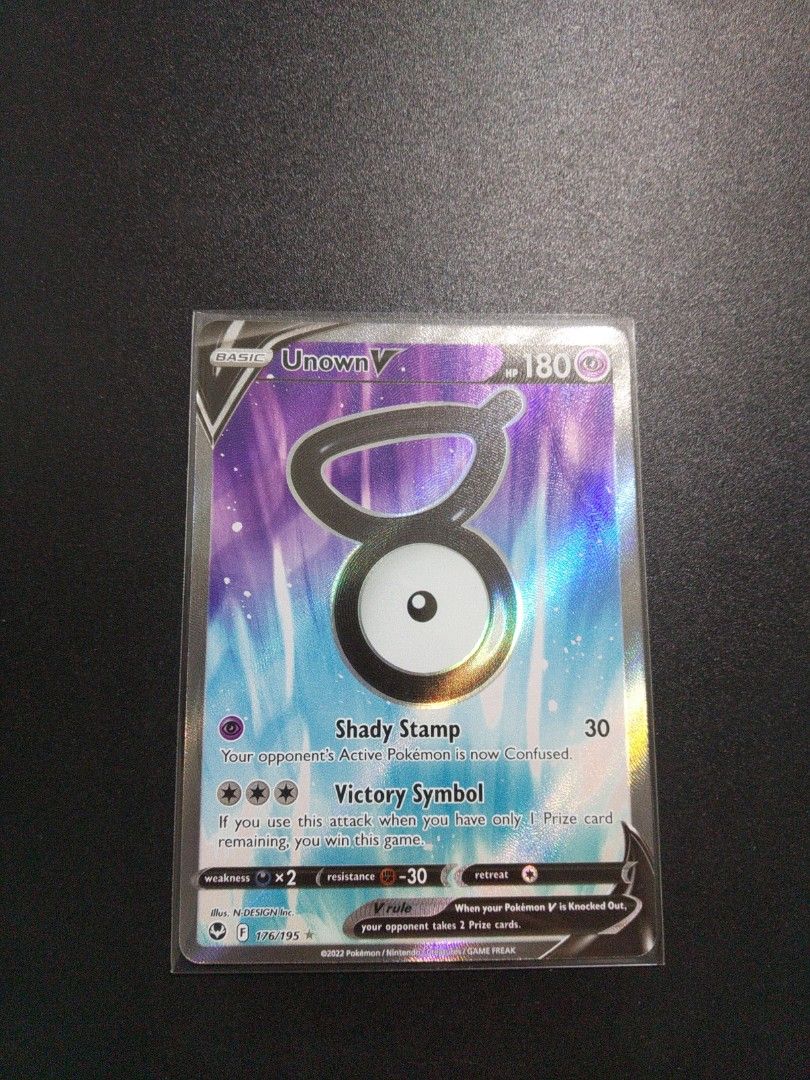 Pokemon TCG Unown V Full Art Ultra Rare - SS12 Silver Tempest, Hobbies ...