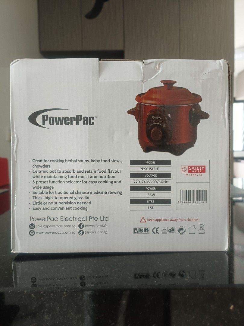 PowerPac Ceramic Pot Cooker, TV & Home Appliances, Kitchen Appliances ...