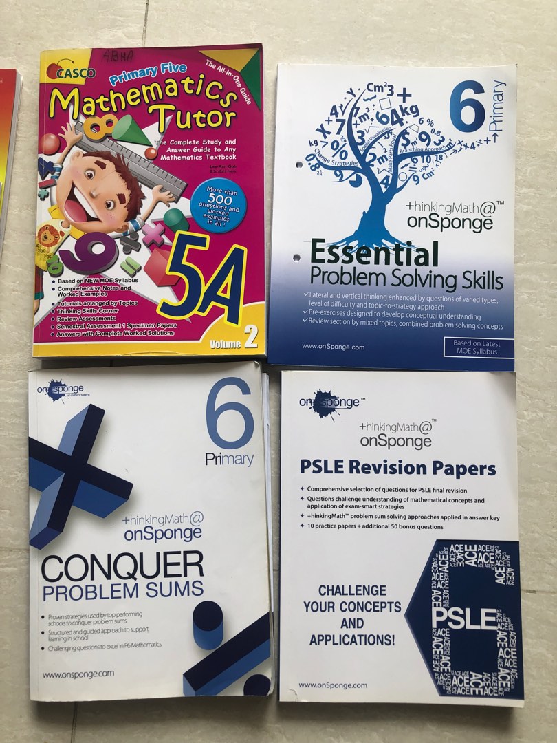 PSLE Maths OnSpong books, Hobbies & Toys, Books & Magazines, Textbooks ...