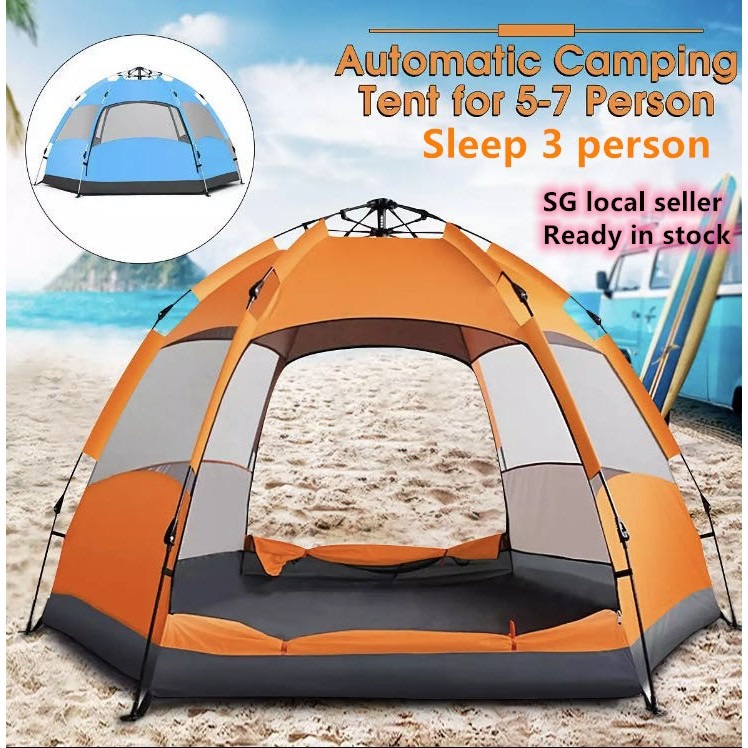 Quick Automatic Opening Beach tent Tents 5-8 Person Automatic Camping ...