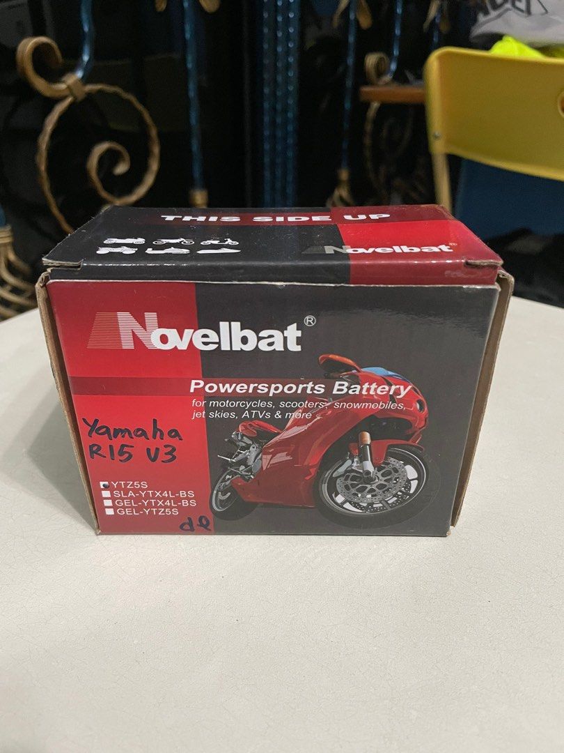 R15 V3 Battery (Novelbat), Motorcycles, Motorcycle Accessories on Carousell
