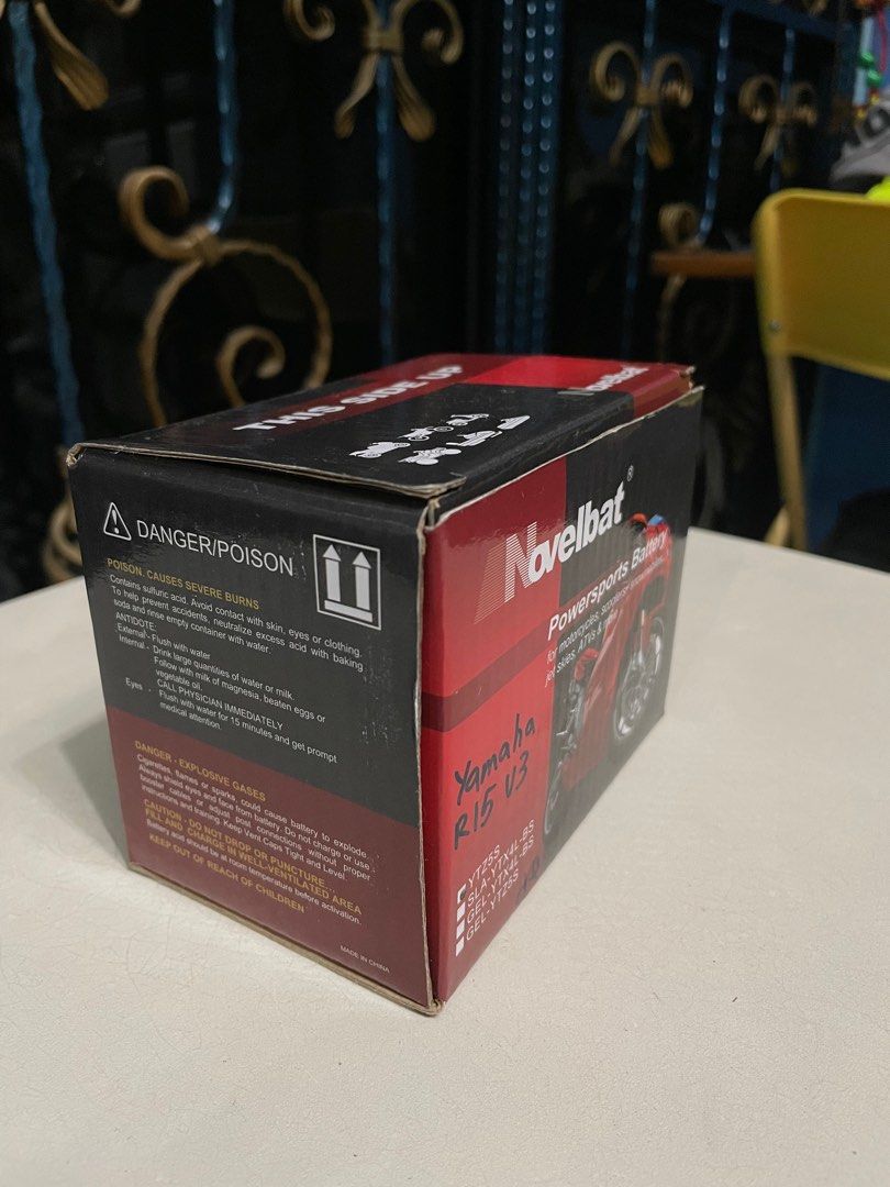 R15 V3 Battery (Novelbat), Motorcycles, Motorcycle Accessories on Carousell