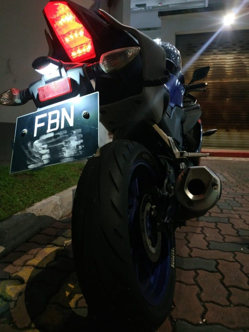 R15 Yamaha number plate light white, Motorcycles, Motorcycle ...