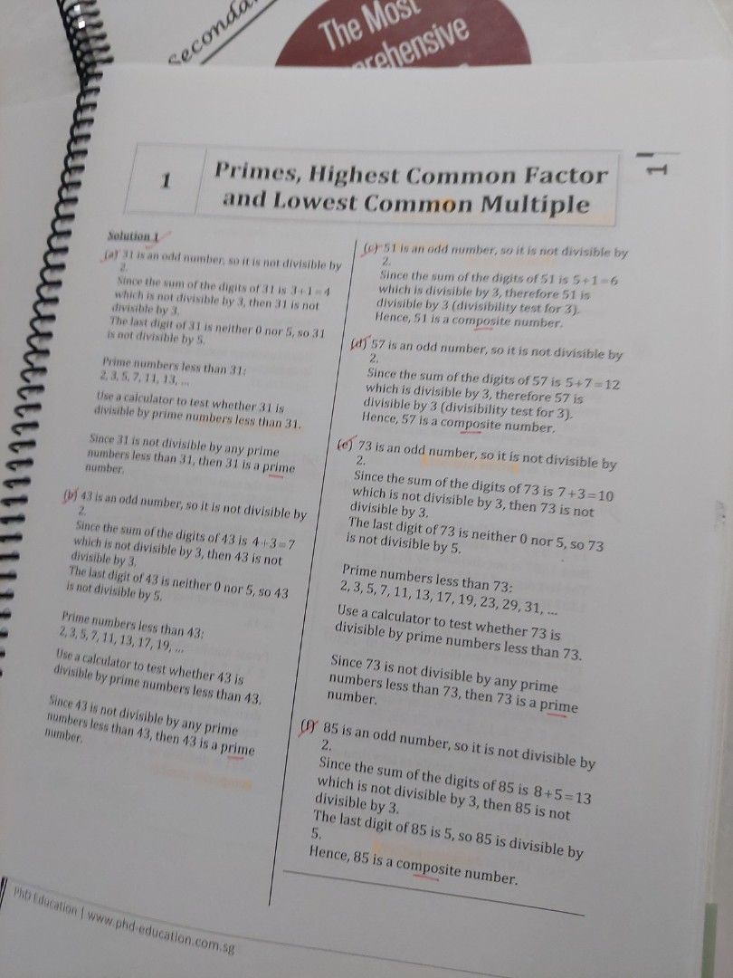 Secondary 1 The most comprehensive Mathematics Exam Package PhD ...